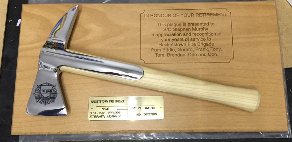 Providence Engraving - Fire Fighters's Presentation Axe